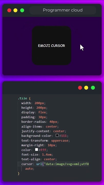 Custom Emoji Cursor Using HTML & CSS 🖱️🔥🔥 #shorts - YouTube