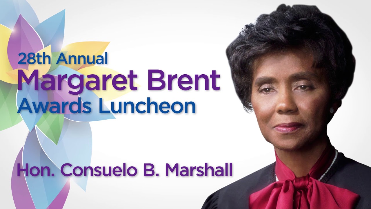 2018 Margaret Brent Award Honoree Honorable Consuelo Marshall - YouTube