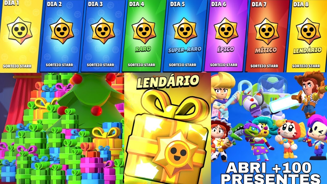 STAR LENDÁRIO GRÁTIS E ABRI +100 PRESENTES DE CLUBE NO BRAWL STARS ...