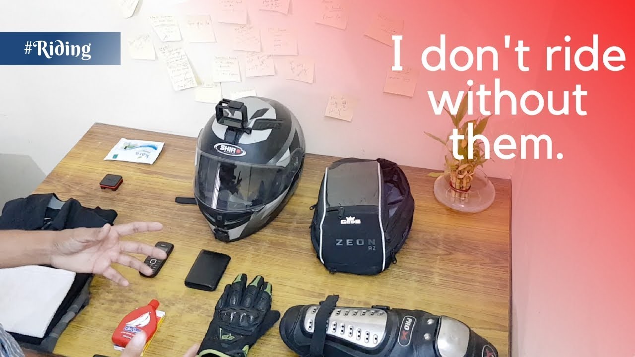 My Riding Gears and Accessories | Helmet, Bag, Gloves, etc. - YouTube
