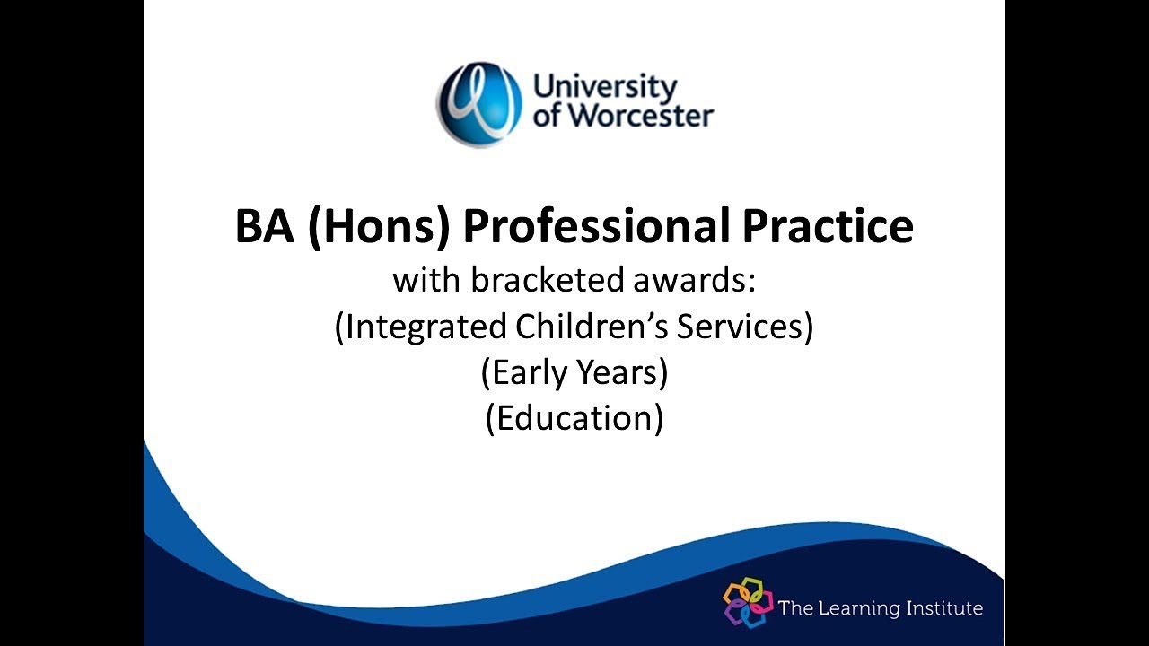 BA (Hons) Professional Practice - top-up degree - YouTube