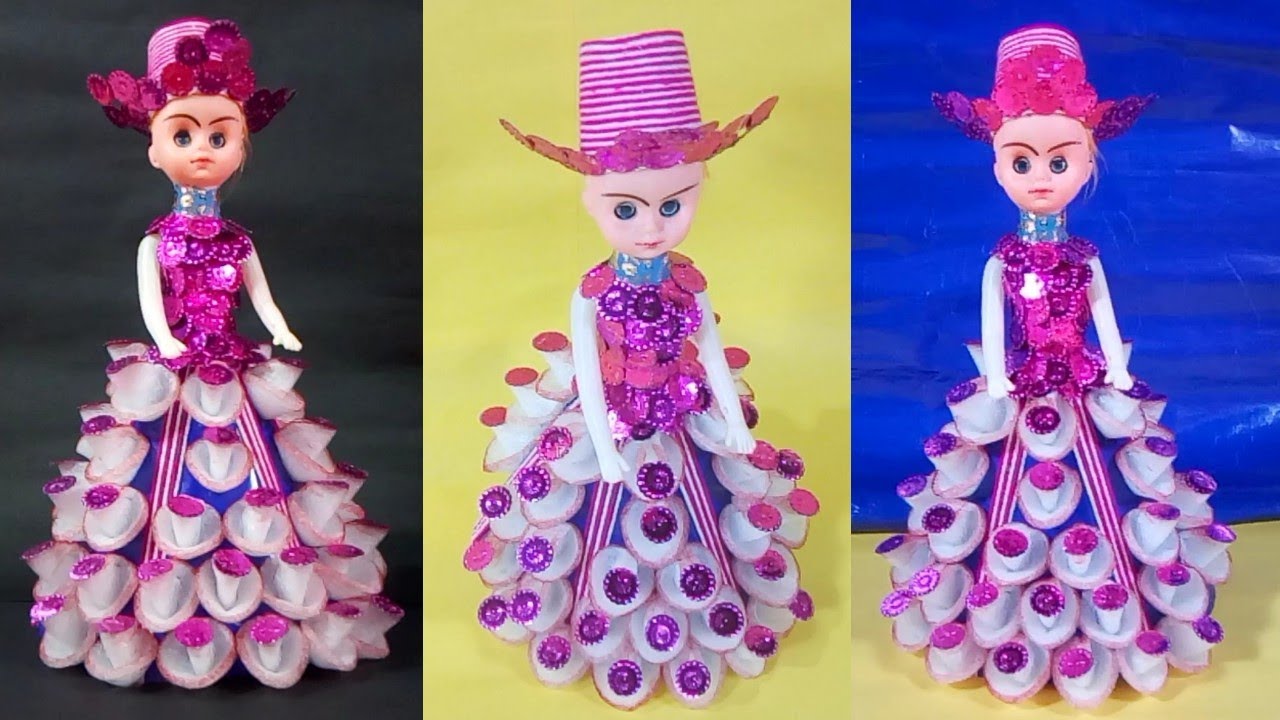 Doll decoration with foam/DIY room decorating showpiece doll - YouTube