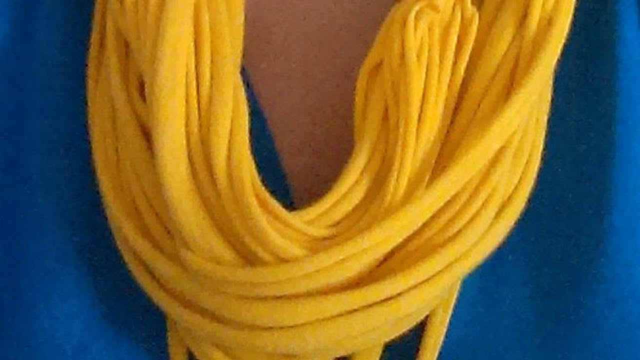 Make a Leather Detailed Scarf Necklace - DIY Style - Guidecentral - YouTube