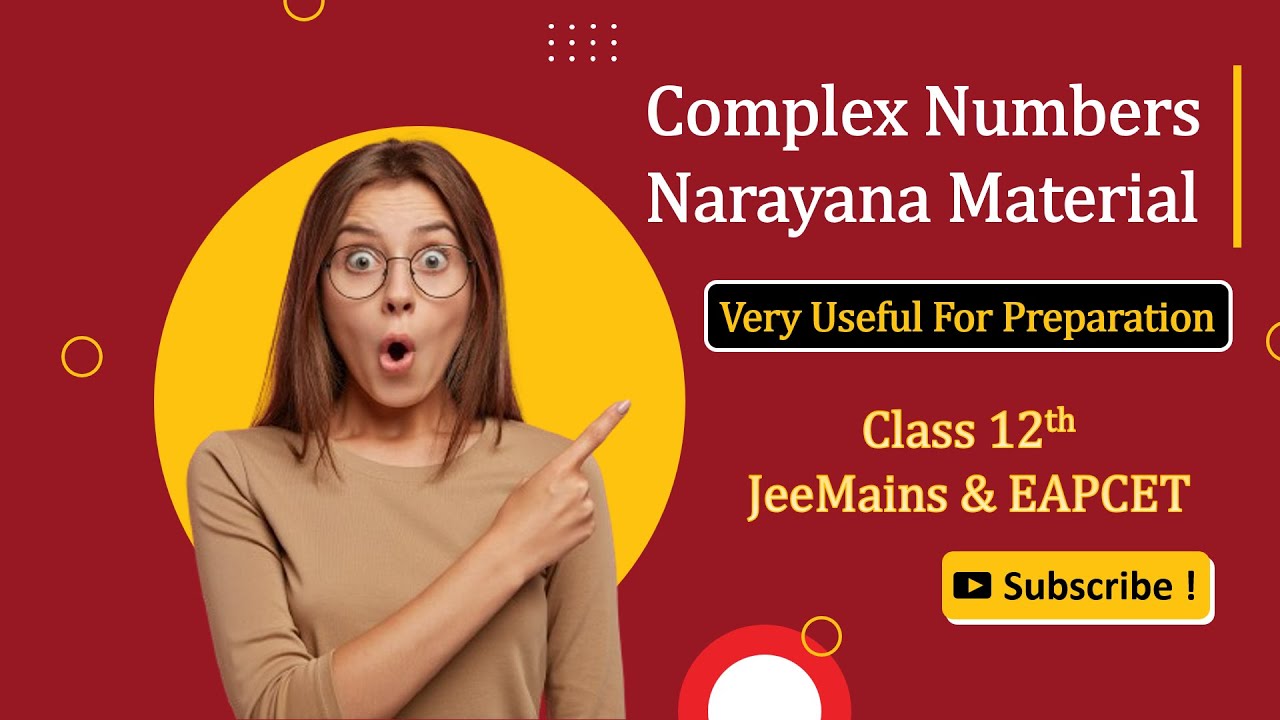 Narayana material pdf | Complex Numbers | Jee mains & Eamcet practice problems - YouTube