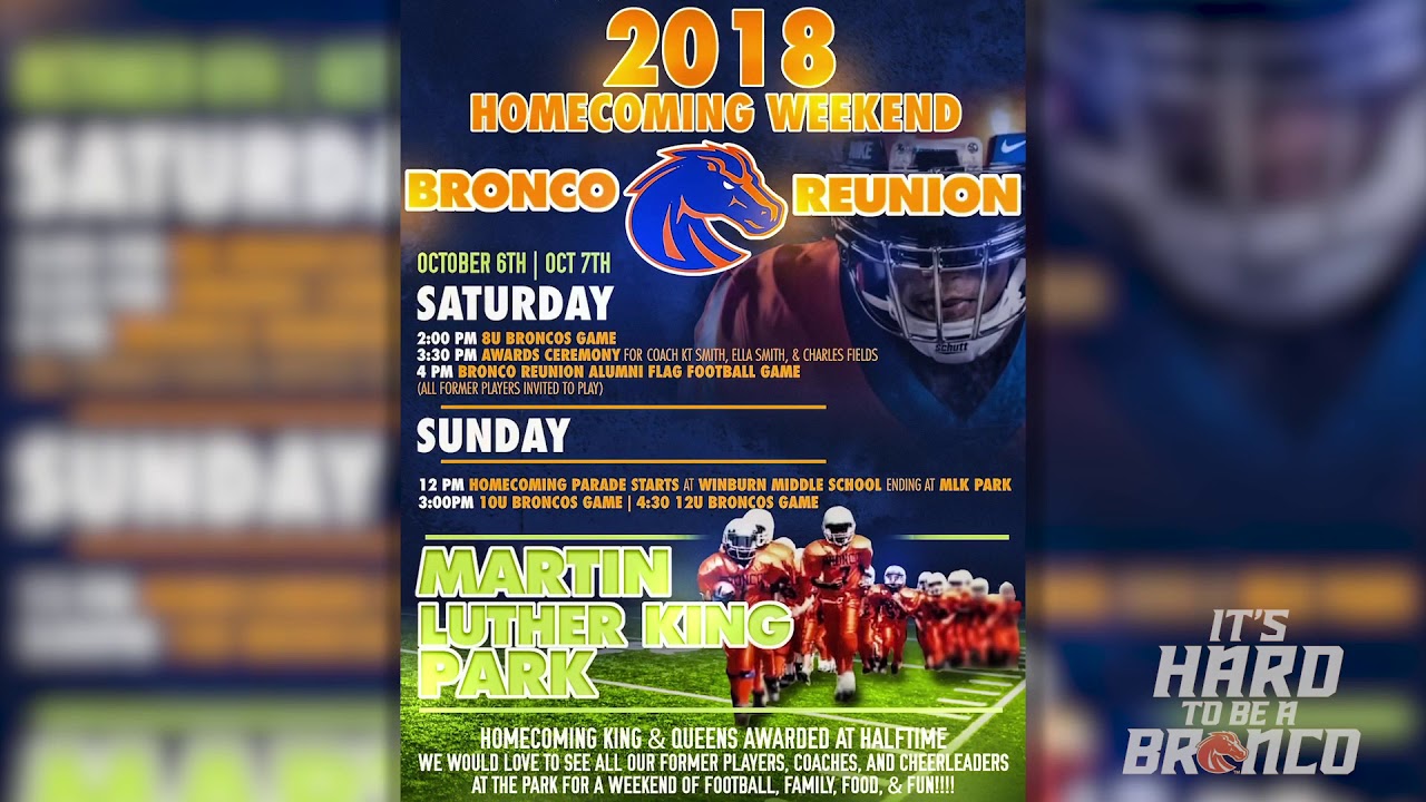 MLK Broncos 2018 Homecoming and Reunion - YouTube