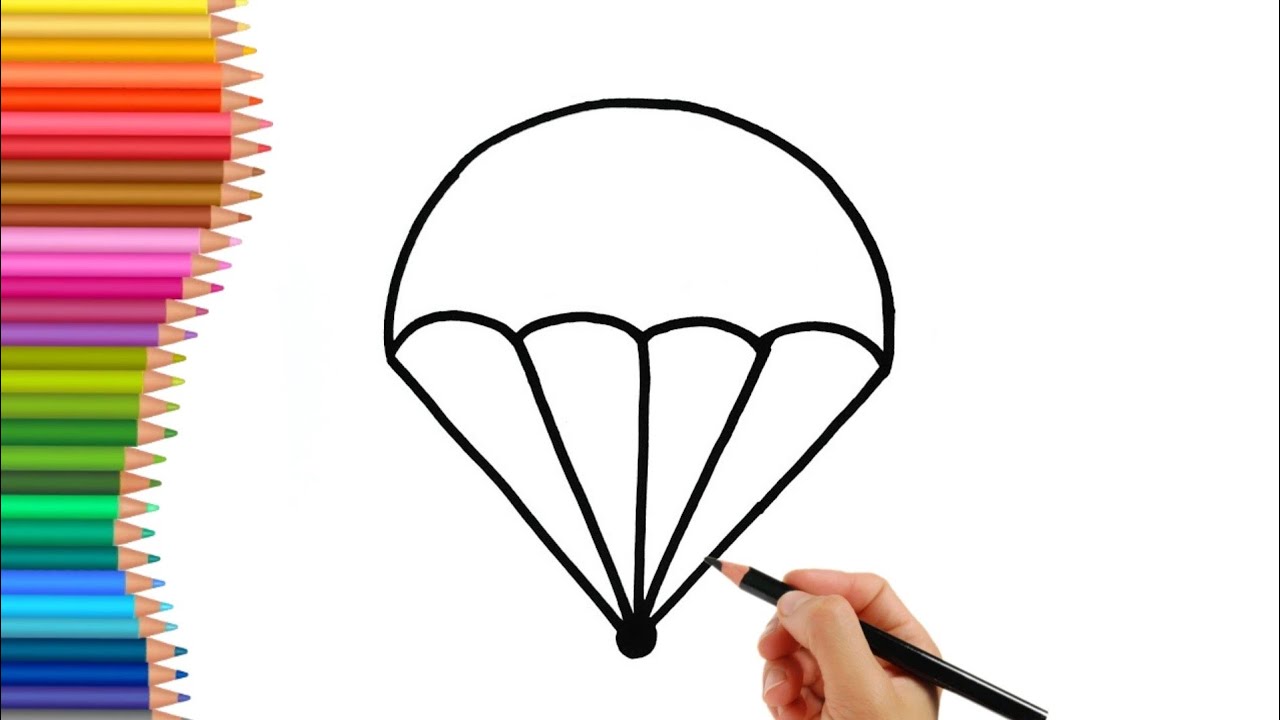 parachute drawing, painting colour for kids, toodles ideas for kids ...