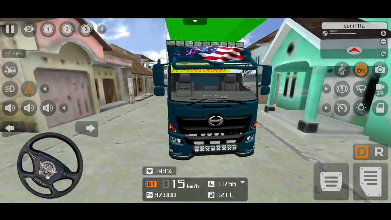 PERMAINAN MOBIL TRUK HINO MUAT KAYU FULL MUATAN - GAME BUS SIMULATOR ...