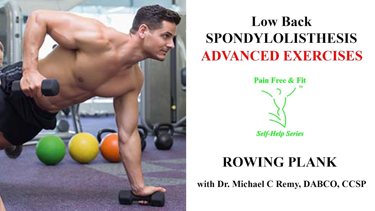 Spondylolisthesis Exercises & Self-Treatment: Rowing Planks - YouTube