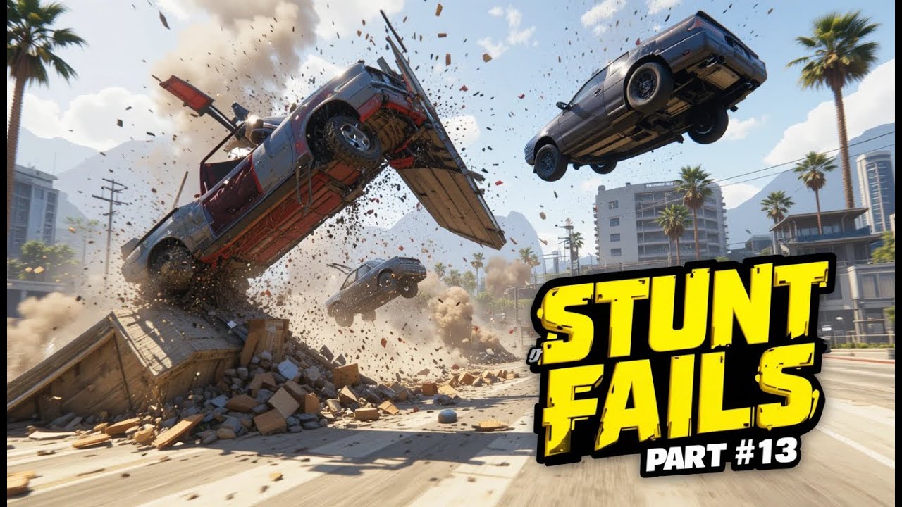 GTA V STUNT FALLING Compilation Part 13 #13 #gta #gta5 #gtav #gaming ...