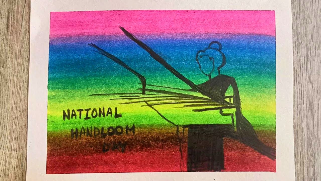 राष्ट्रीय हथकरघा दिवस का चित्र | National handloom day drawing ...