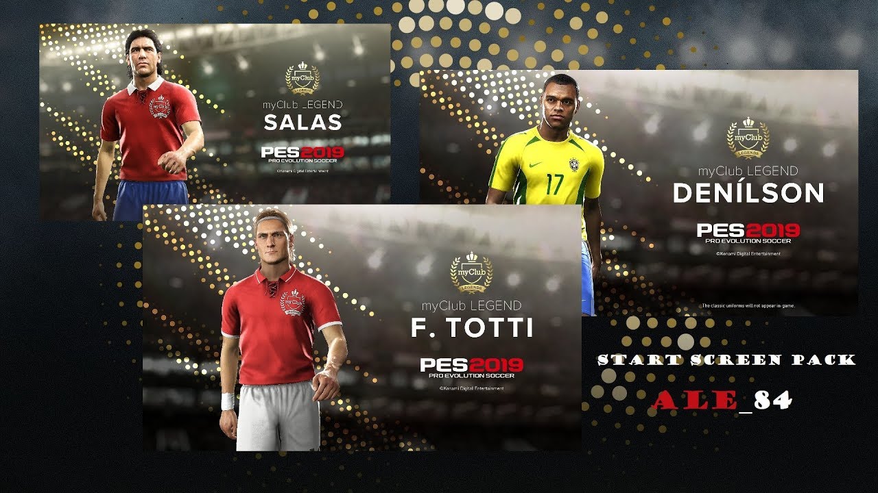 PACK DE START SCREEN LEGENDS/ LEYENDAS PARA PES 2019 (PC) VOL 1 - YouTube