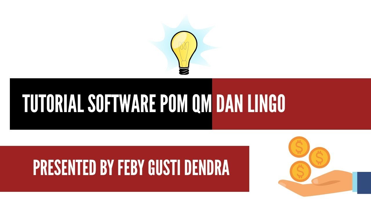 Tutorial Software Lingo & POM QM Penelitian Operasional 1 - YouTube