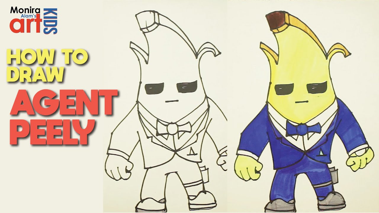 How to Draw Agent Peely - YouTube