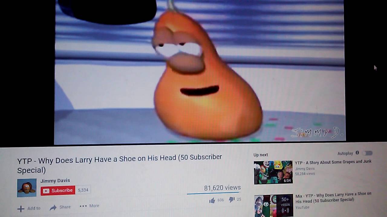 Why Does Larry Have a Shoe on His Head Part 2 (Veggie tales YTP ...