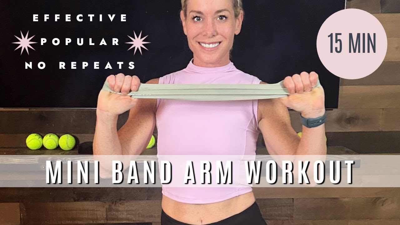 15 Minute Standing Arm Workout Using A Mini Loop Resistance Band - YouTube