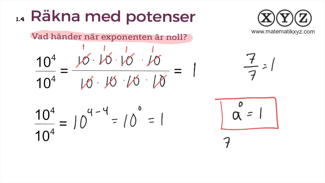 Z 1.4 Räkna med potenser - YouTube
