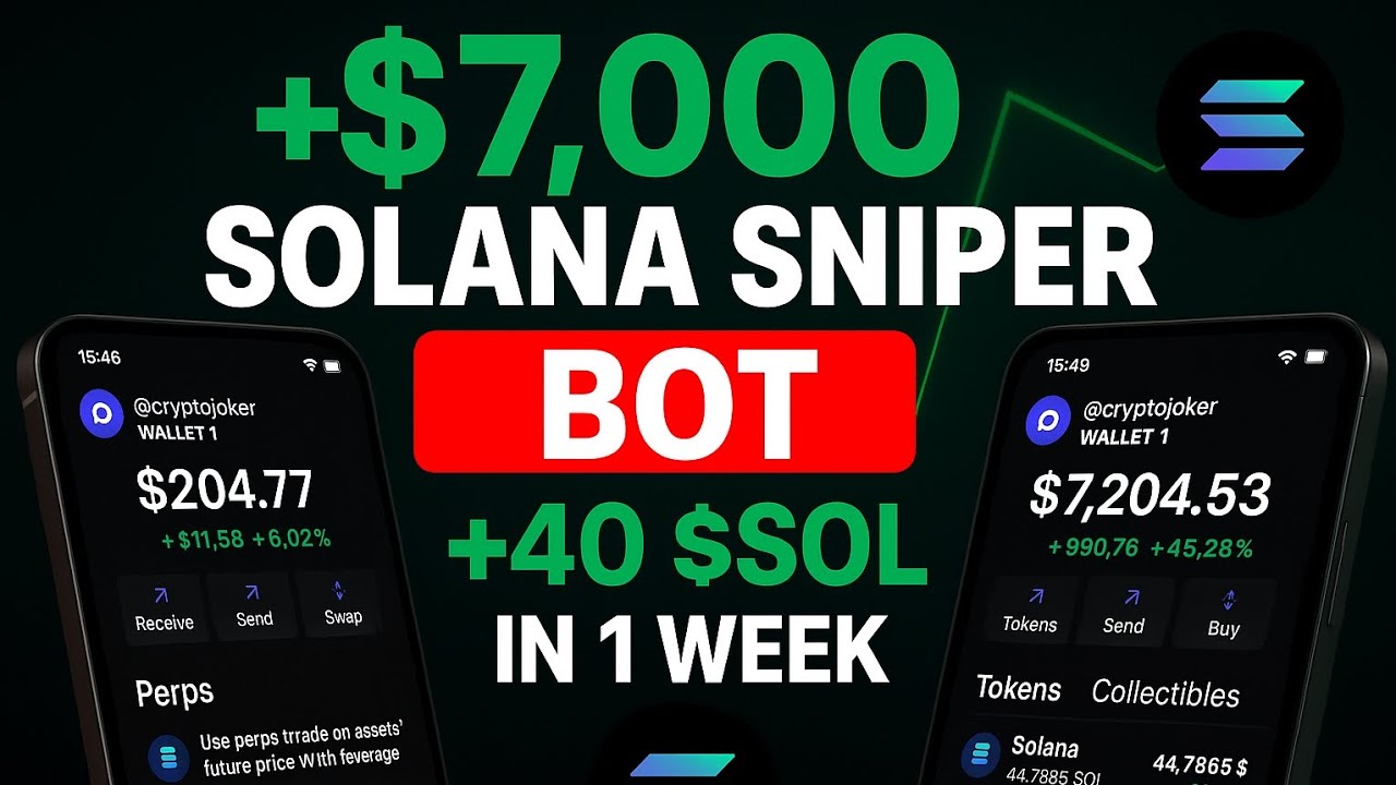 SolSniper: $7,000 in 7 DAYS with This Solana Sniper BOT! 🤖 +40 $SOL Passive Income!" - YouTube