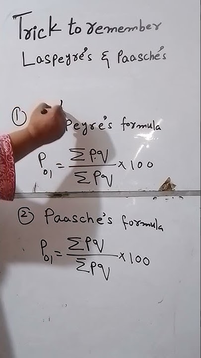Trick to Remember Laspeyres and Paasches formula in 20 second - YouTube