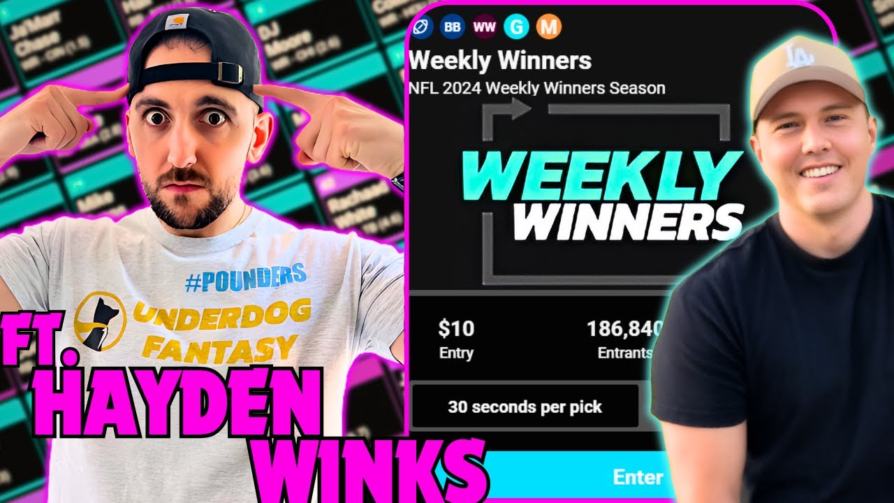 DATA DRIVEN WEEKLY WINNERS FT. Hayden Winks | Underdog Fantasy - YouTube