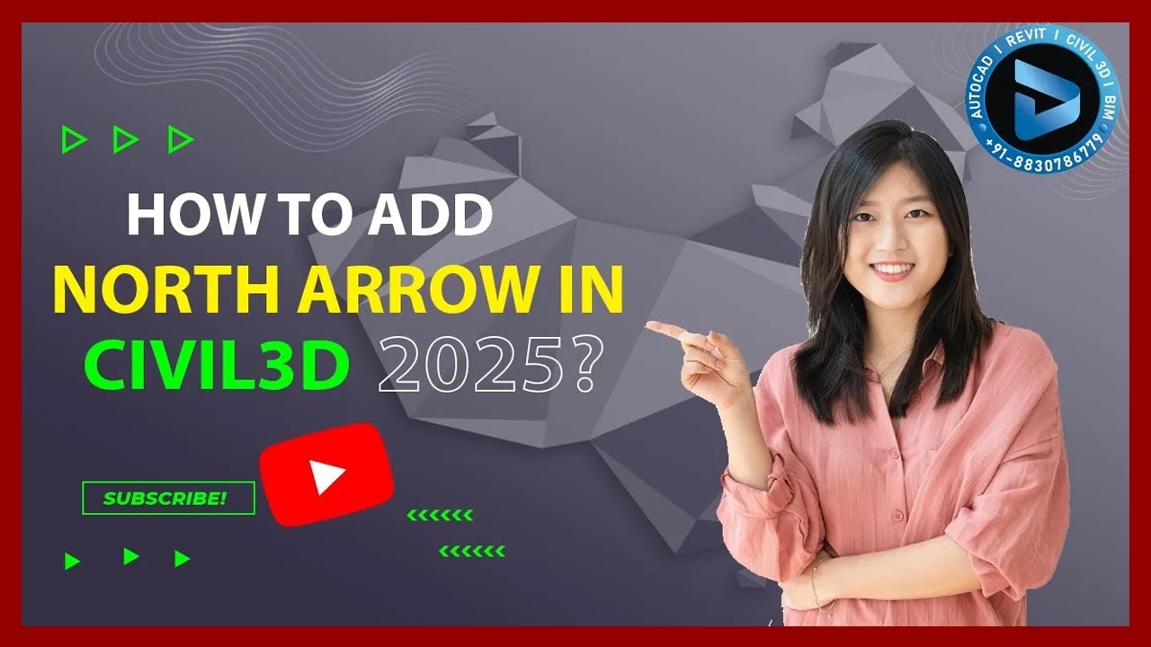How to Add North Arrow in Civil3d ? || Dynamic Design Creations - YouTube