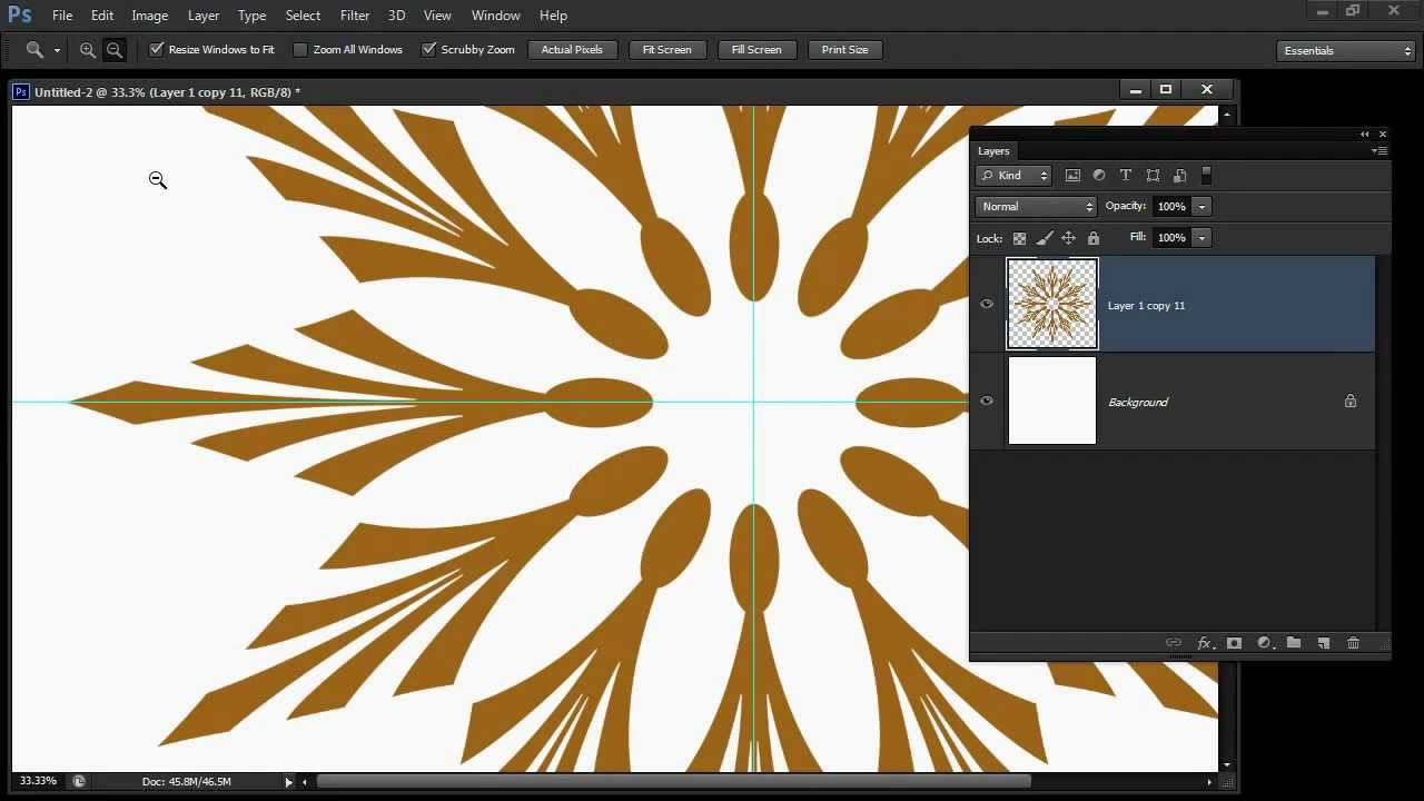 Photoshop - complex designs from simple shapes - YouTube
