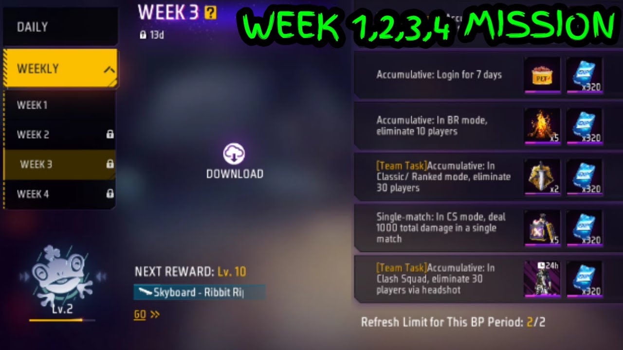 March week 1,2,3,4 mission | FF - YouTube