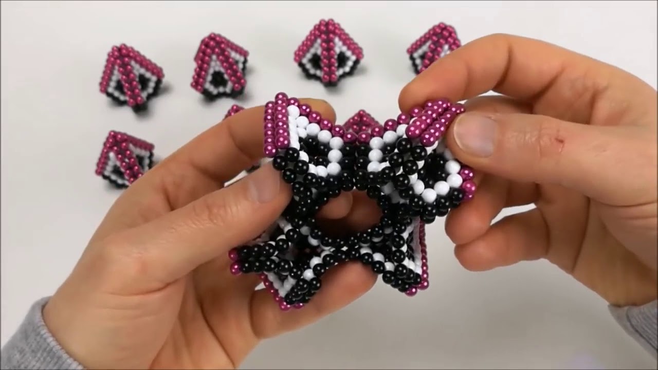 Tesseract Set , 864 Colorful Magnetic Balls | Magnetic Games - YouTube