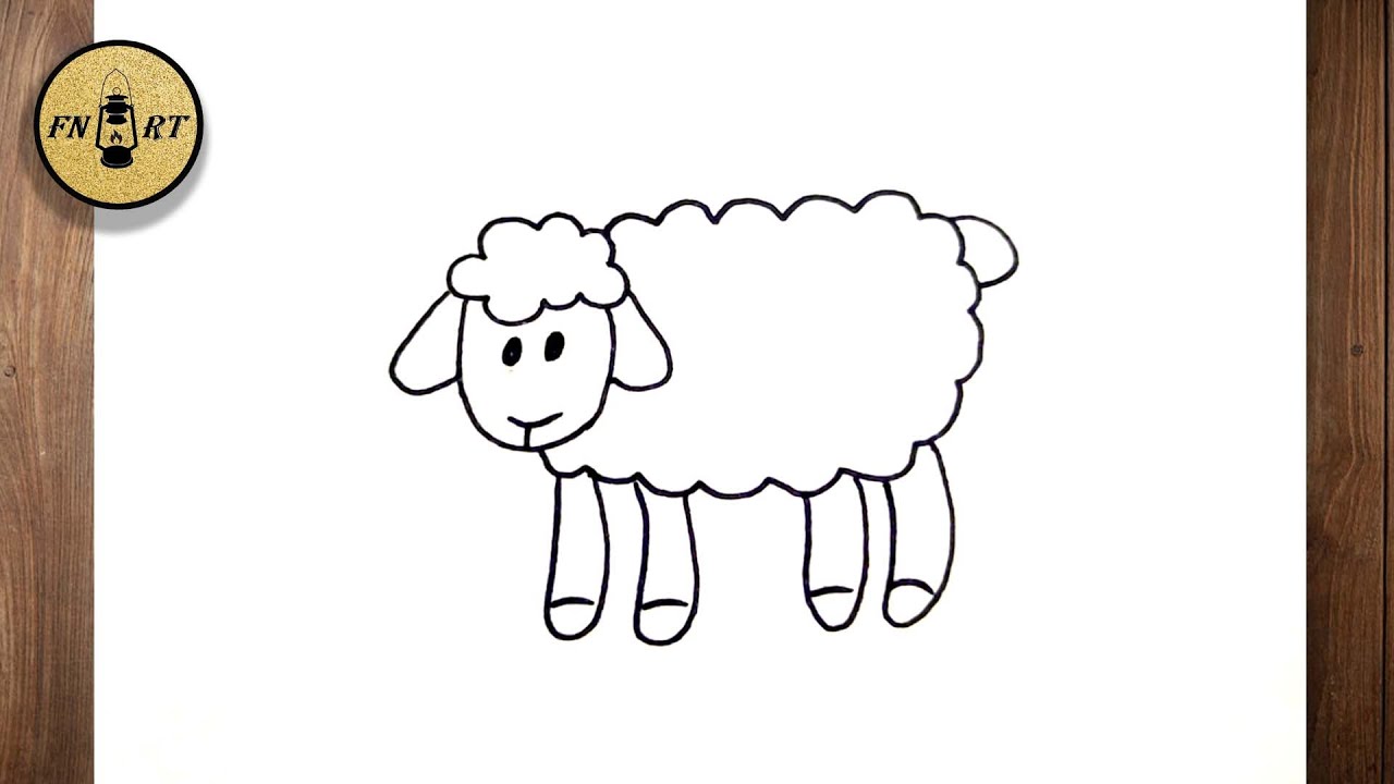 How to draw a lamb step by step - YouTube