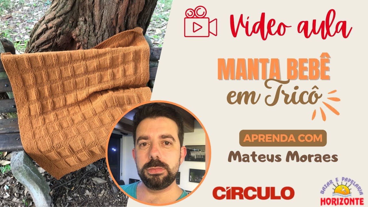 Aula Manta Bebê de Tricô com o Fio Magic Pull por Mateus Moraes - YouTube