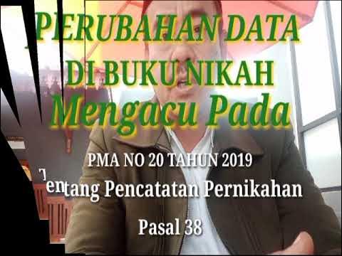 PMA NO 20 TAHUN 2019 TENTANG PENCATATAN PERNIKAHAN - YouTube