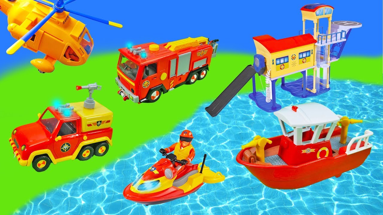 Fireman Sam Toys new Episode: Fire at Harbour 🔥 Firefighter Sam Toy ...