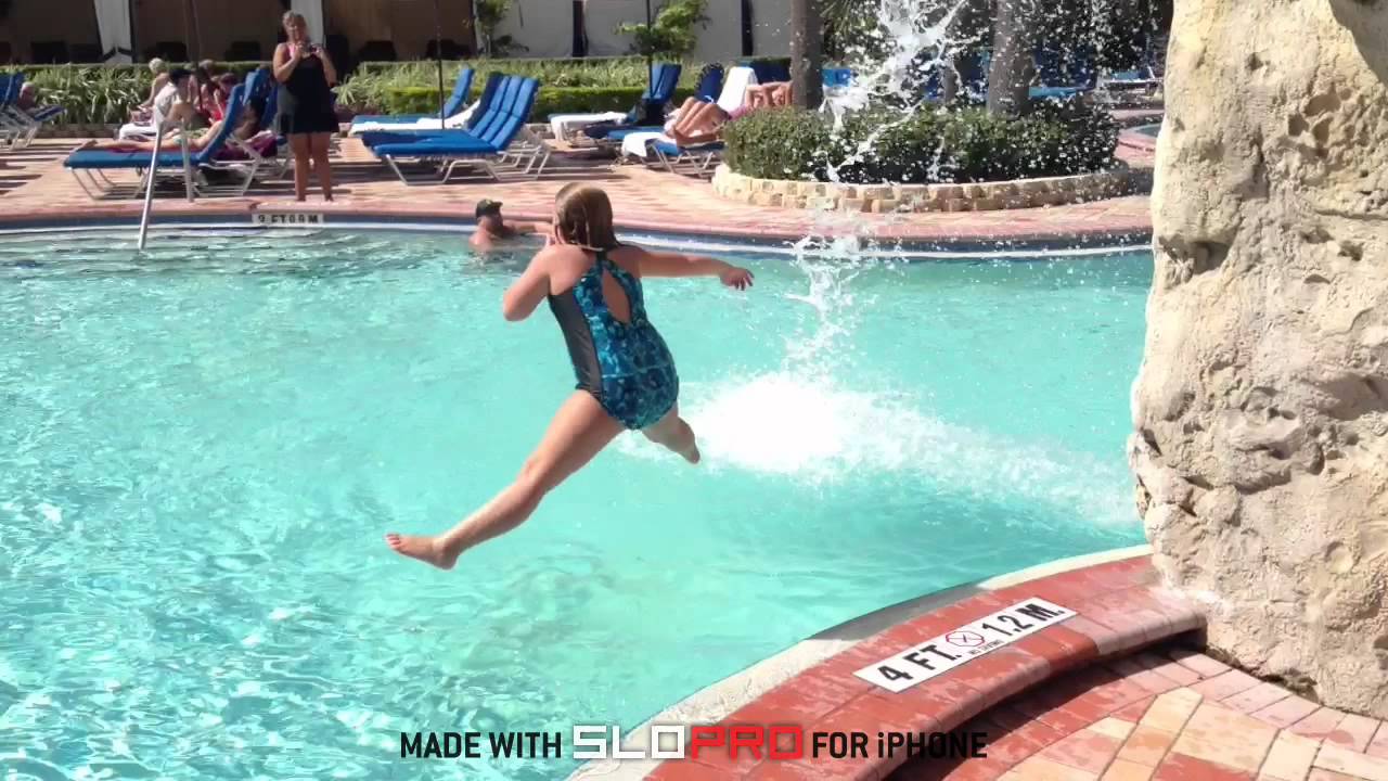 Kayla Pool Jump - YouTube