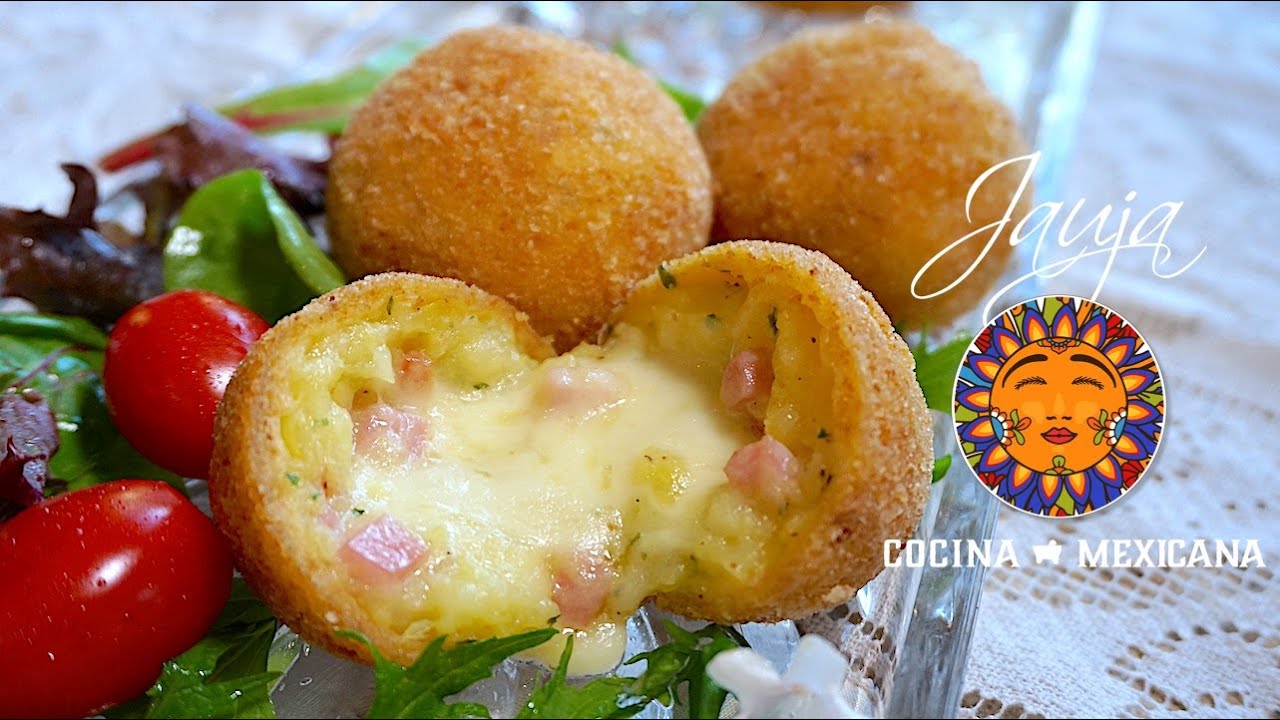 Bolitas de Papa con Queso y Jamón - YouTube