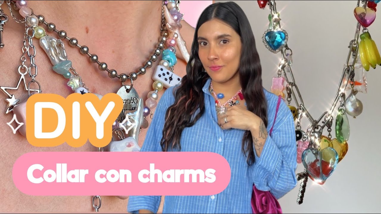 Haz tu propio collar con charms - YouTube