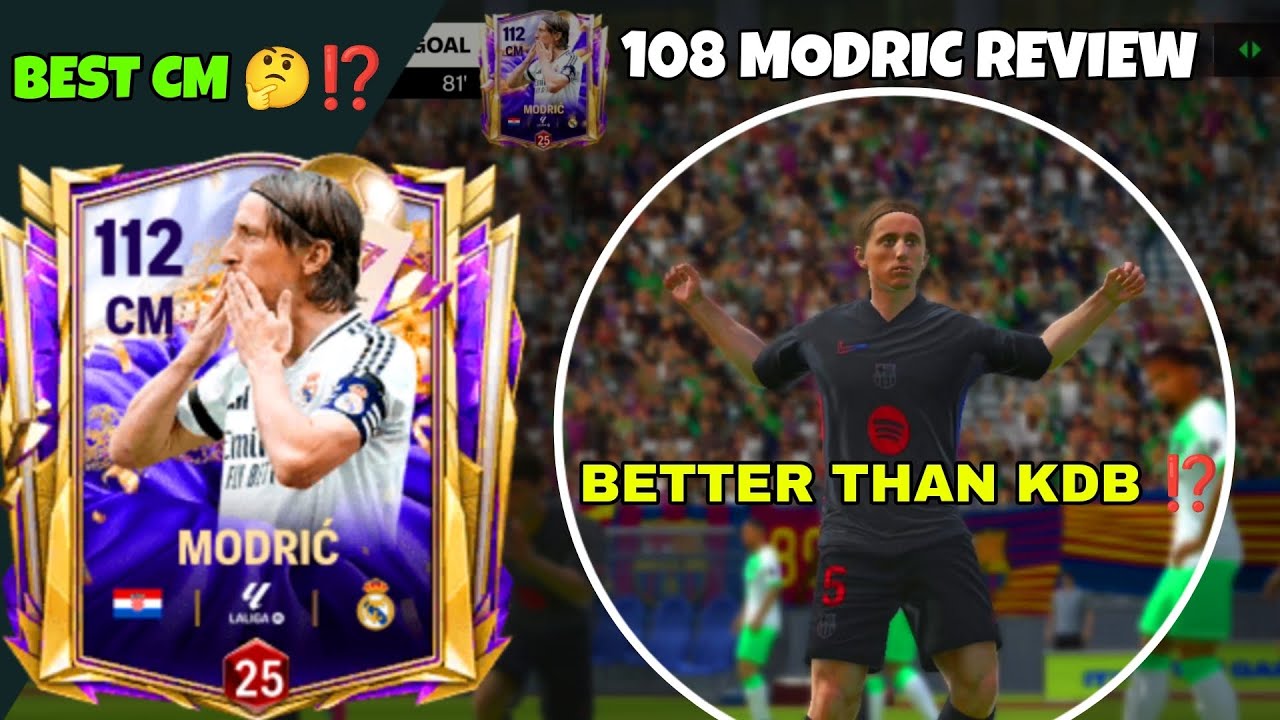 THIS 108 MODRIC IS CHEAT CODE IN FC MOBILE 🤩🔥BEST CM FC IN MOBILE ...