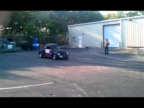 1970 rotary bug burnout - YouTube