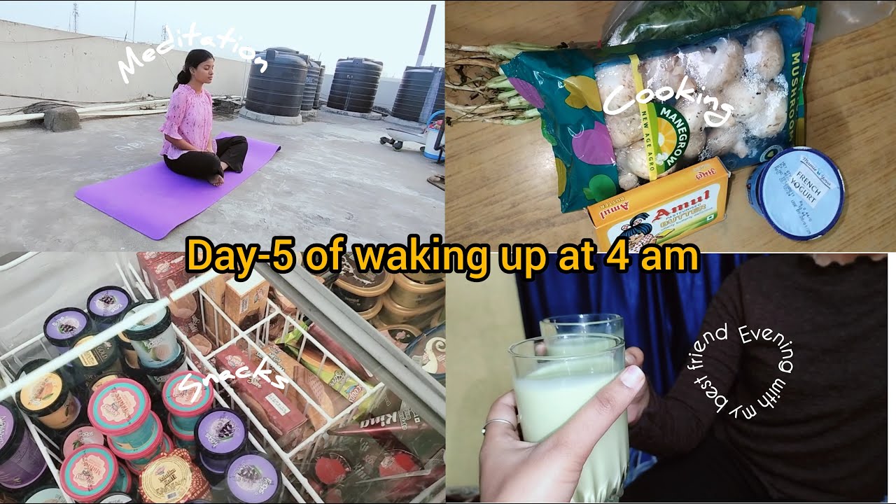 DAY-5 of waking up at 4am | 4 am Morning Routine | cooking | Telugu ...