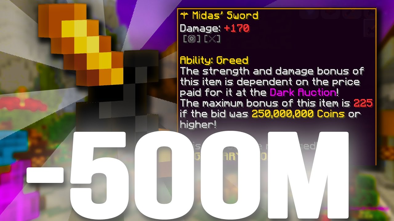 The *NEW* BEST SWORD (250m Midas') Hypixel Skyblock - YouTube