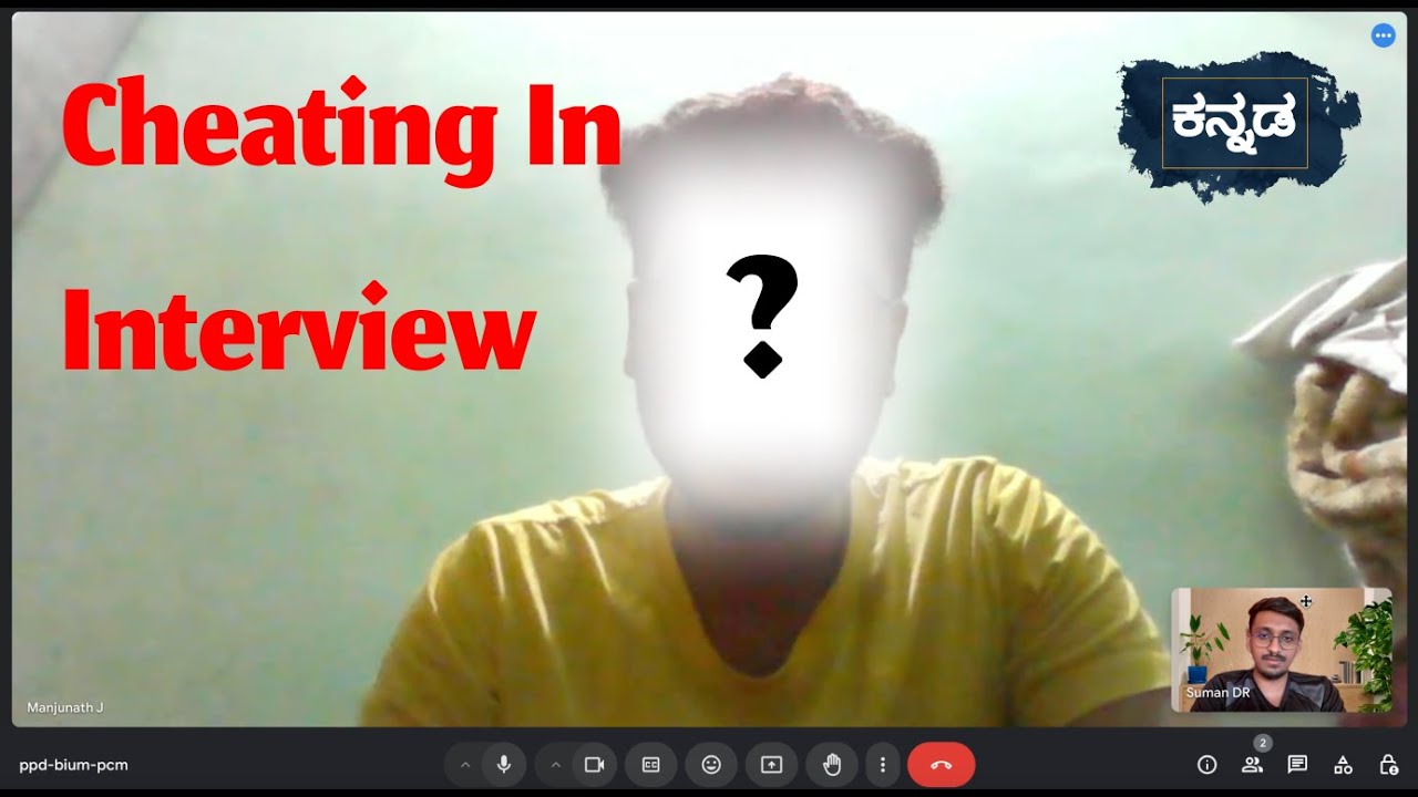 candidate caught cheating in react interview in kannada - YouTube