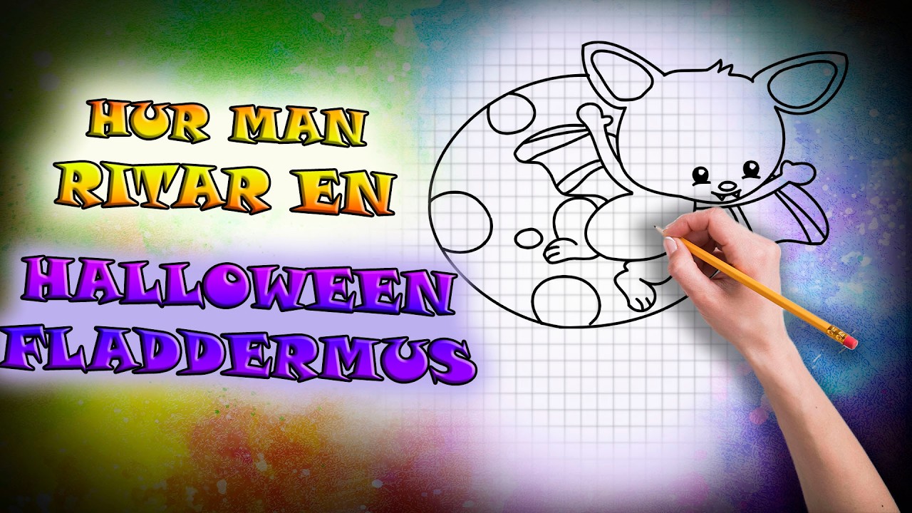 🦇Hur man ritar EN HALLOWEEN FLADDERMUS | Halloween steg för steg - YouTube