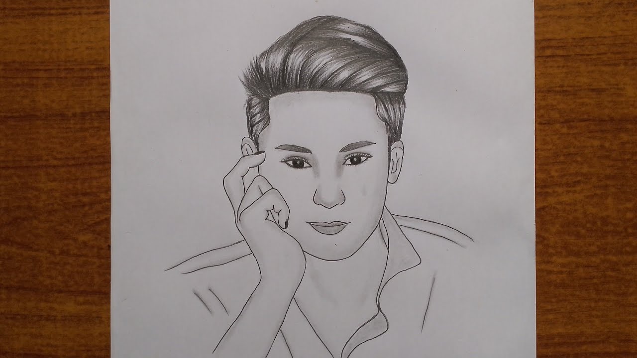 A Boy Face pencil sketch for beginners - How to draw a boy || boy ...