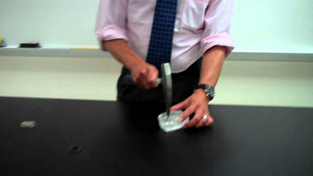 Mineral breakage patterns - YouTube
