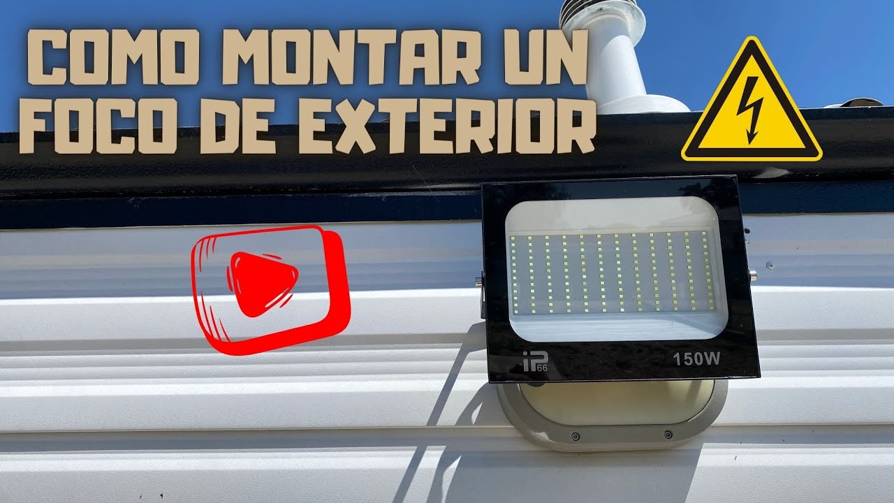 COMO INSTALAR FOCO LED EXTERIOR POR POCO DINERO |15# Instalacion foco ...