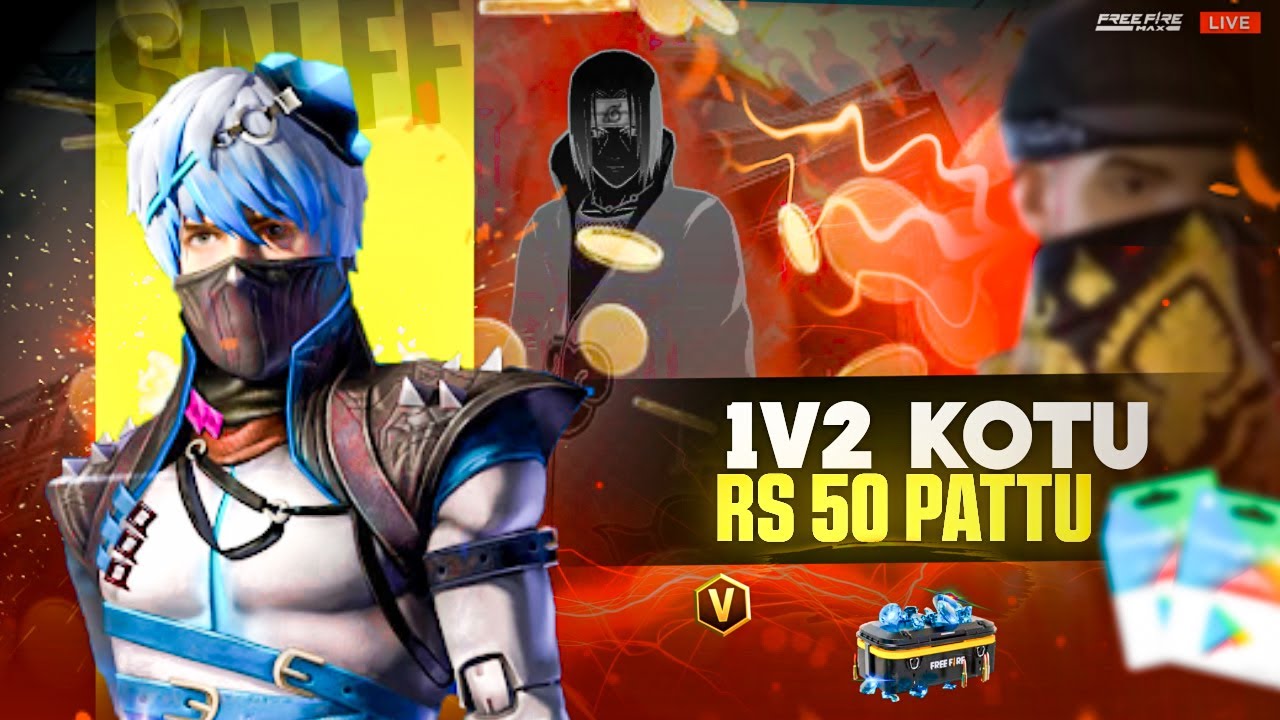 Free Fire live Telugu pc gameplay 1v2 kottu 🥵🥰 | FREE FIRE LIVE TELUGU ...