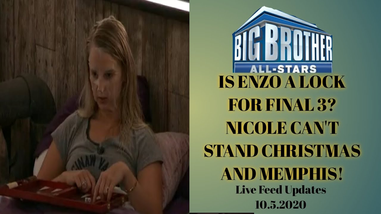 Big Brother 22 All Stars | Live Feed Spoilers | Does Enzo have final 3 ...