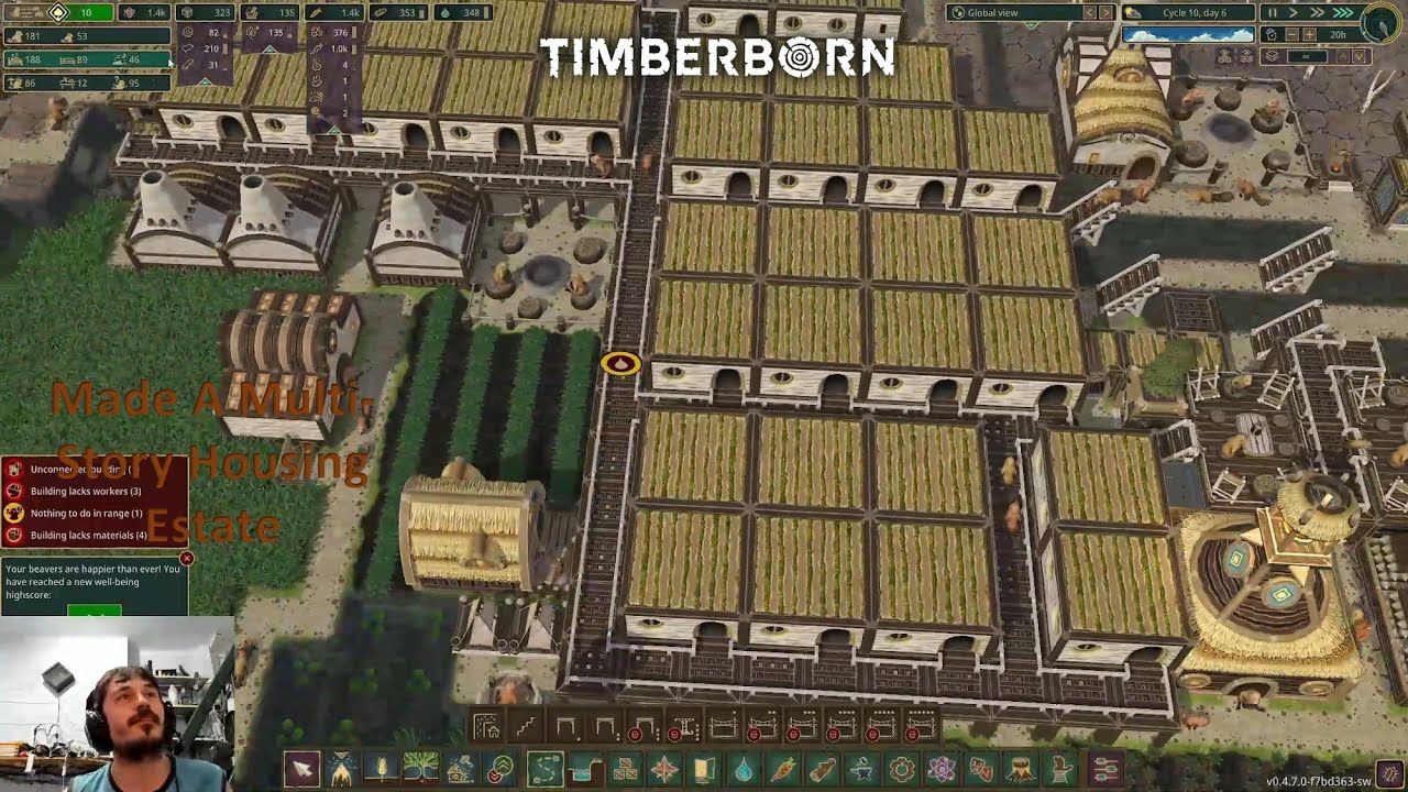 Timberborn Made A Big Multistory Housing Estate - YouTube