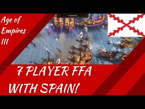 7 Player FFA with Spain! AoE III - YouTube