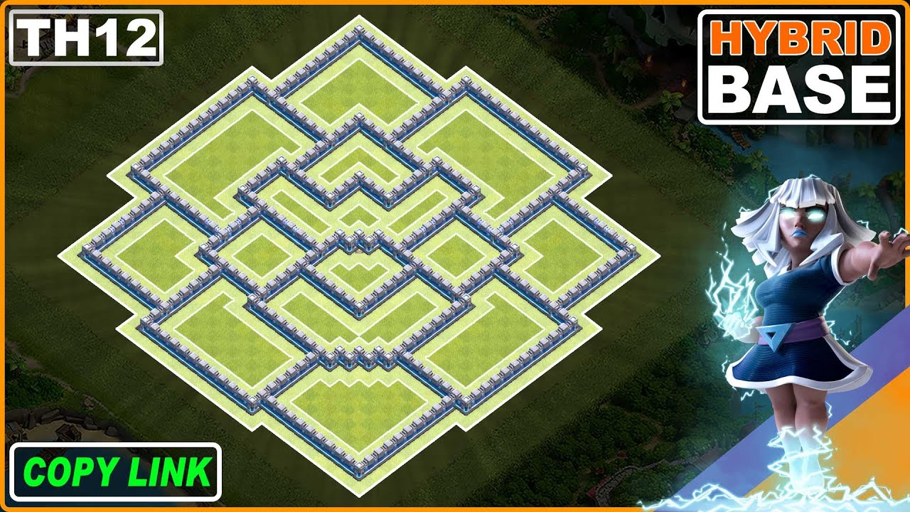 NEW TH12 Hybrid Base 2024 COPY LINK - Clash of Clans - YouTube