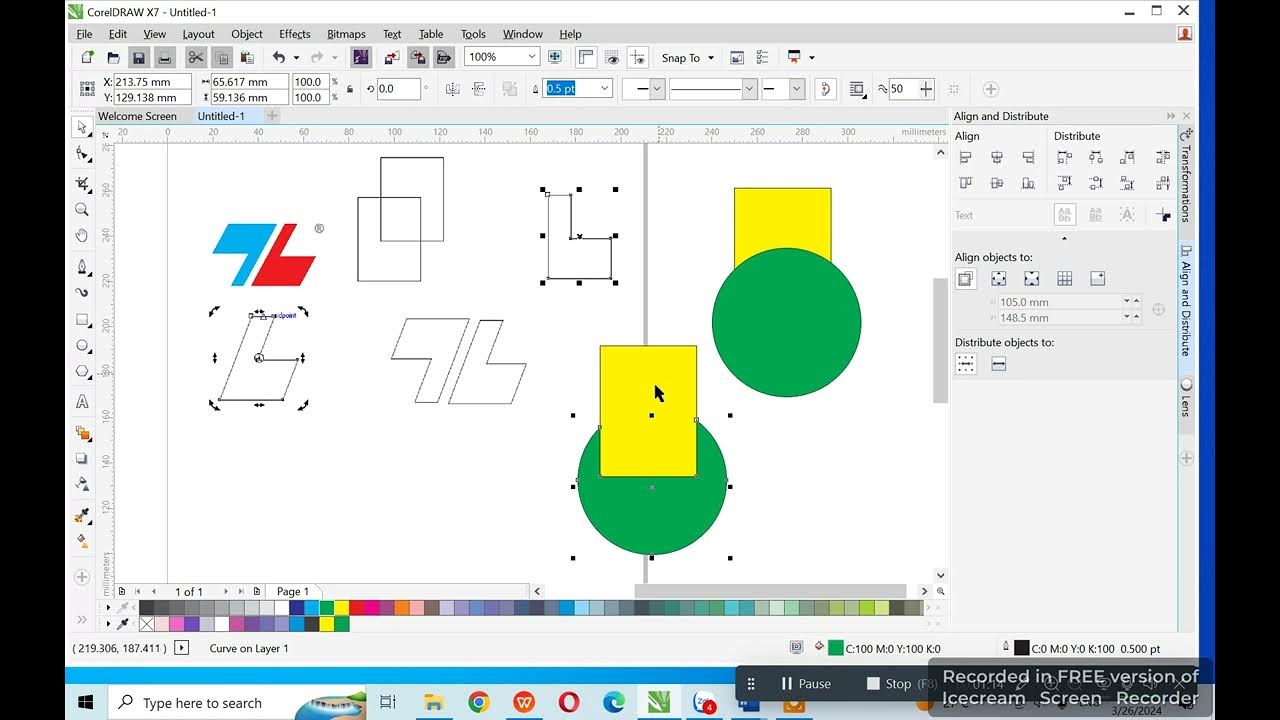 Lệnh Trim trong CorelDraw, bài tập ứng dụng - YouTube