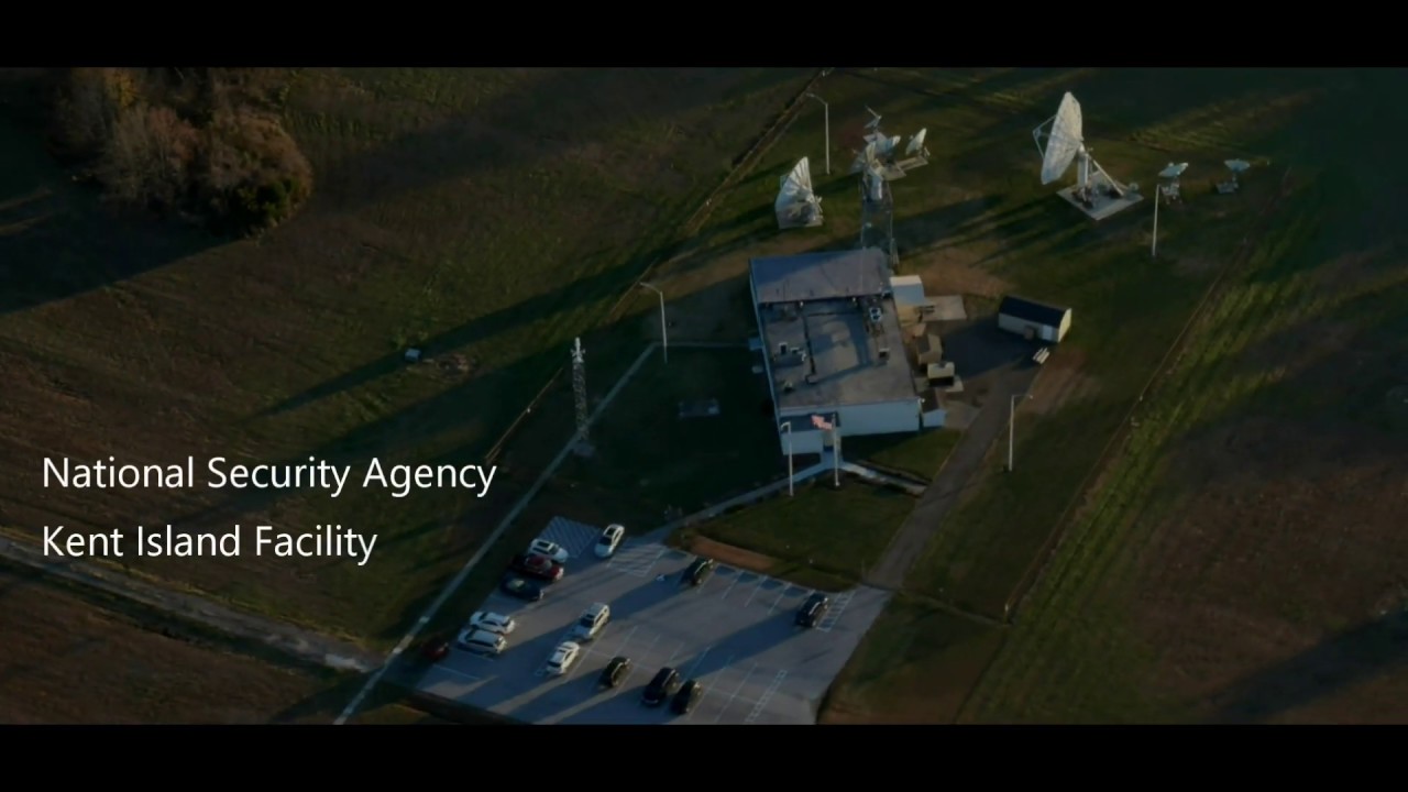 "Stylized" aerial establishing shot of National Security Agency (NSA ...